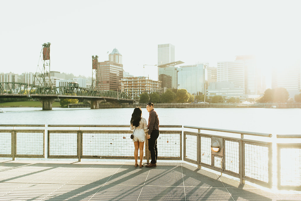 Dominick + Jessica Portland Sunset Proposal – Julia Green