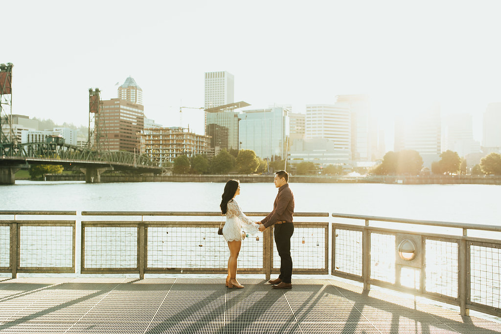 Dominick + Jessica Portland Sunset Proposal – Julia Green