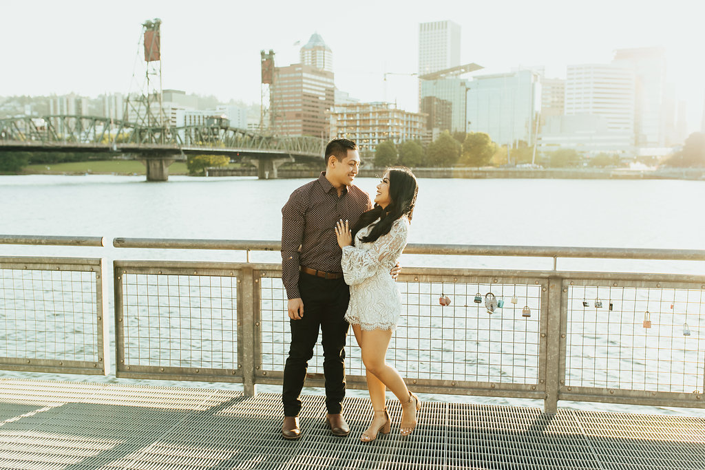 Dominick + Jessica Portland Sunset Proposal – Julia Green